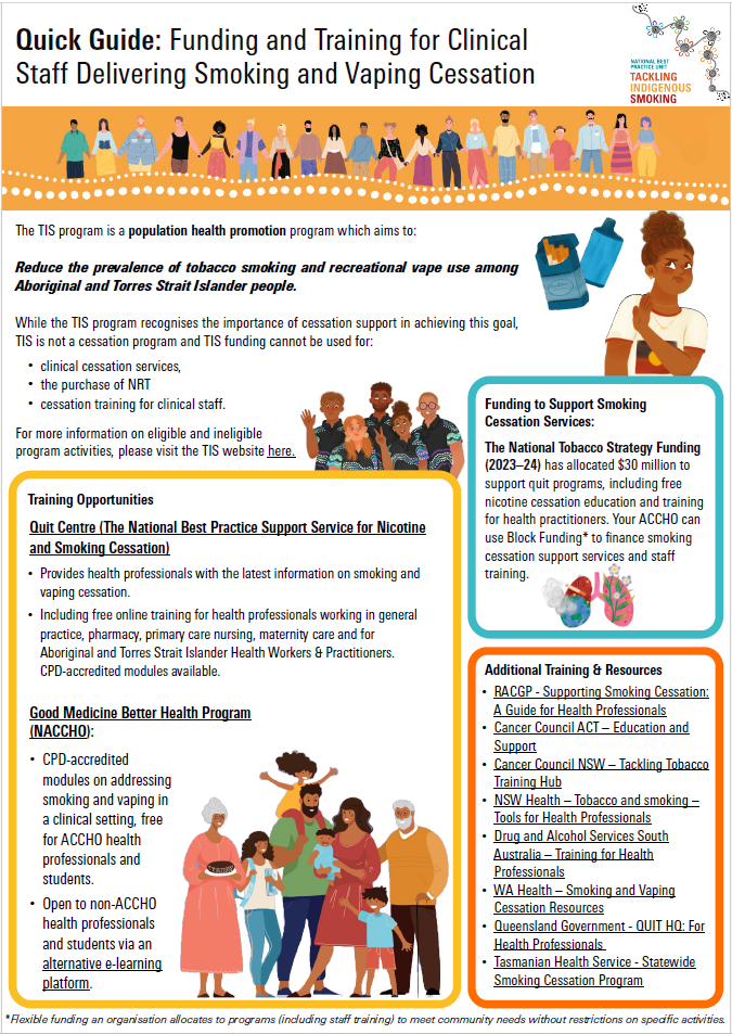 Quick guide - funding and training for clinical staff - Tackling ...